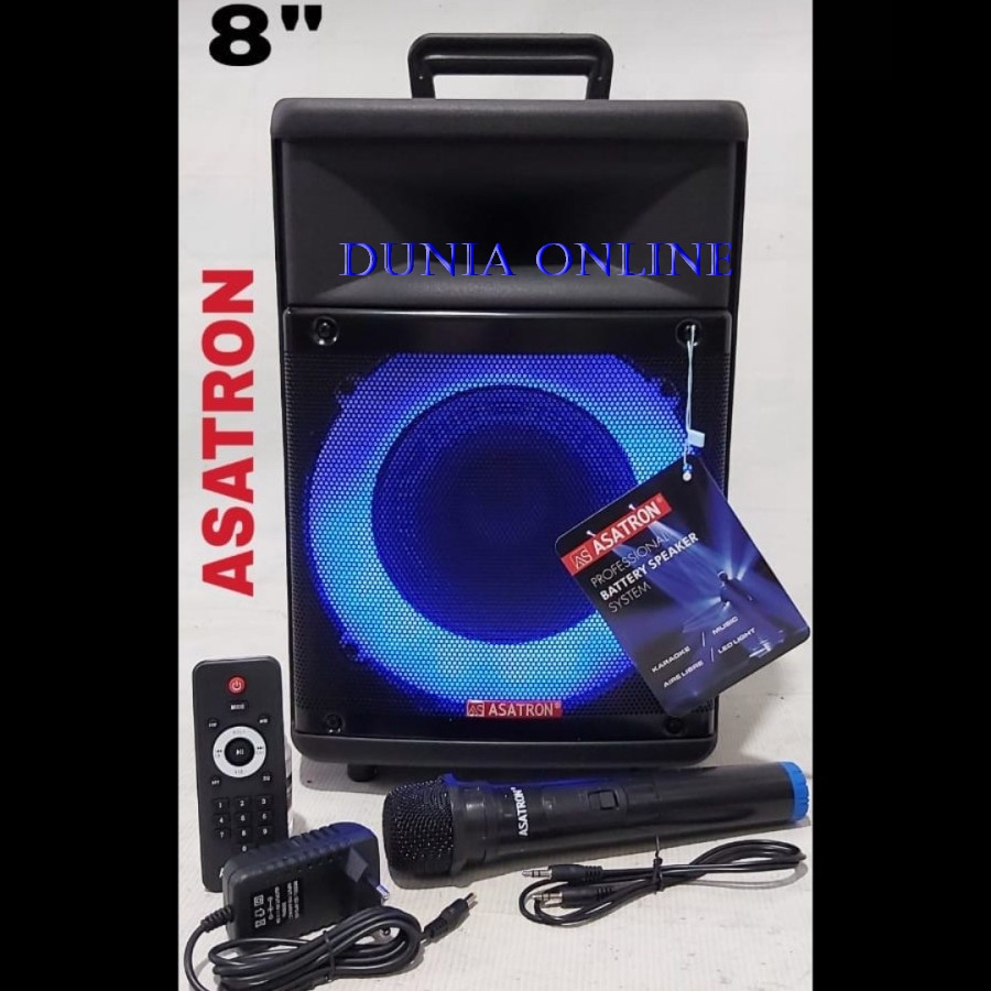 Jual Speaker Portable Asatron OLYMPUS 8 INCH | Shopee Indonesia