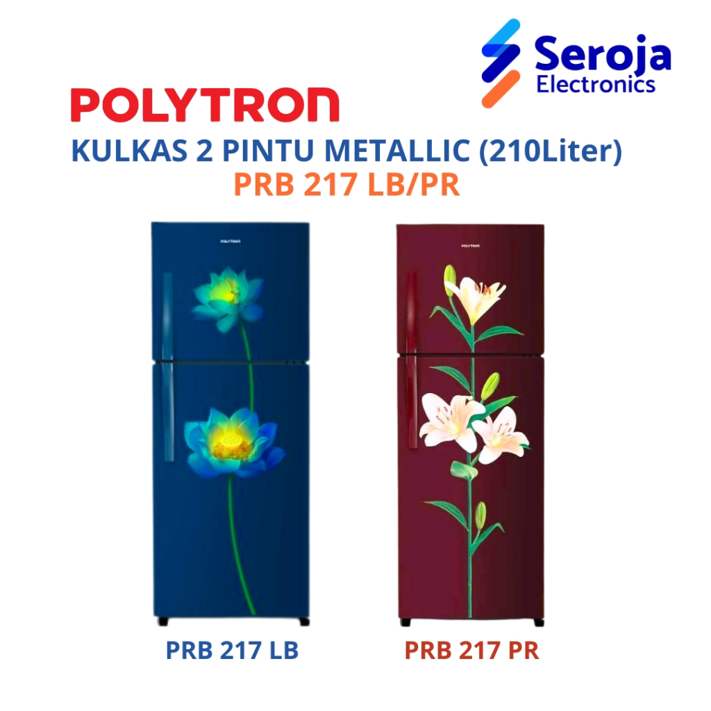 Jual POLYTRON Kulkas 2 Pintu Metallic 210 liter PRB 217LB/PR | Shopee ...