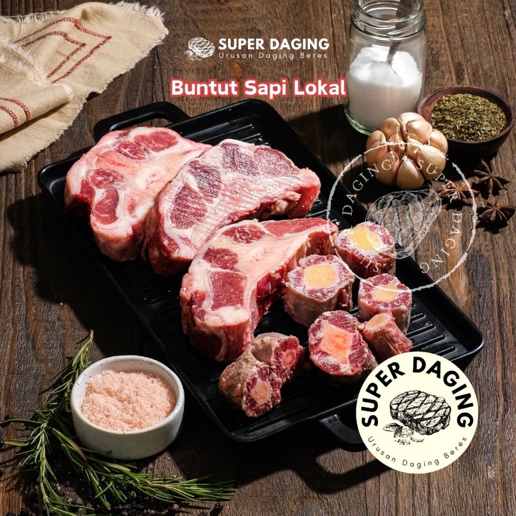 Jual Buntut Sapi Lokal 500g - Super Daging Tangerang | Shopee Indonesia
