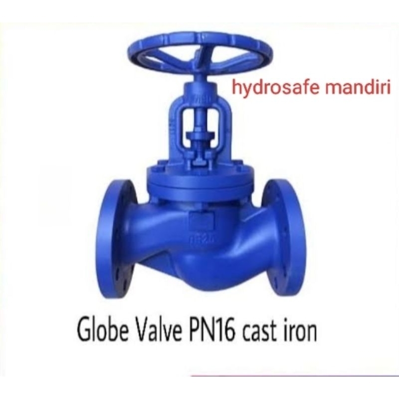 Jual Globe valve steam cast iron flange PN 16 size 3" inch DN80 / Globe PN16 | Shopee Indonesia