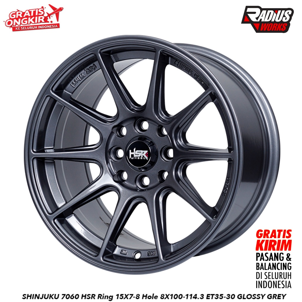 Jual Velg mobil hsr shinjuku ring 15 untuk brio avanza agya sigra dll pcd 4x100 & 4X114,3 ...