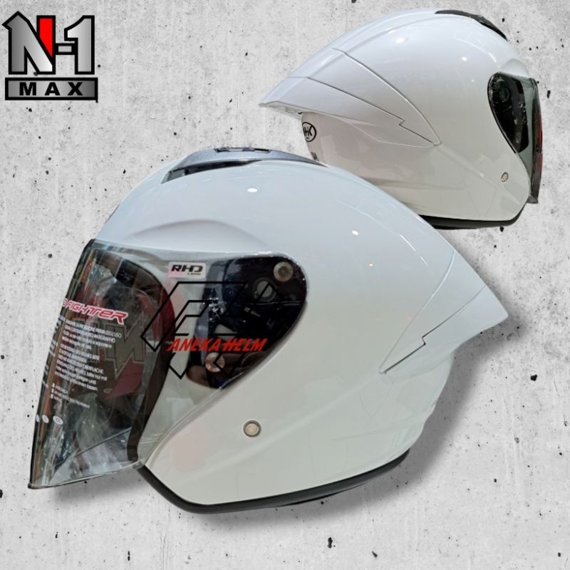Jual HELM NHK N1 MAX WHITE/PUTIH | Shopee Indonesia