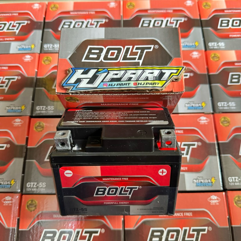 Jual Aki accu bolt original full kering gtz5s mtz5s murah AKI GTZ5 ...