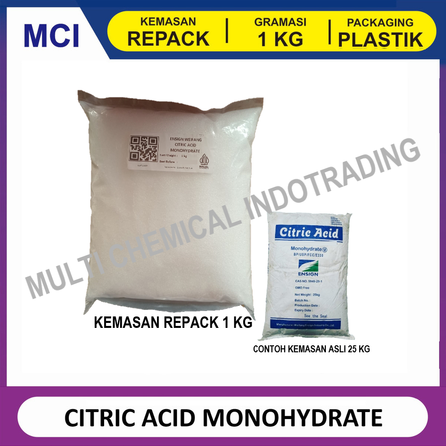 Jual CITRIC ACID MONOHYDRATE / CITRUN / ASAM SITRUS ex. CHINA - 1 KG ...