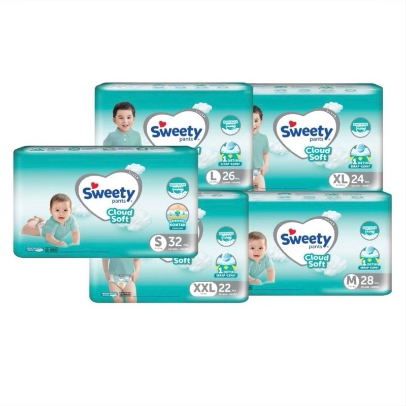 Jual SWEETY SILVER PANTS BIG PACK COMFORT POPOK CELANA BAYI BABY ...