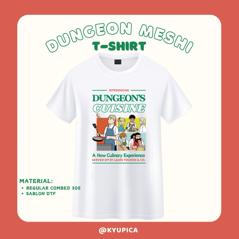 Jual Dungeon Meshi T-shirt Kaos Delicious in Dungeon | art by kyupica ...