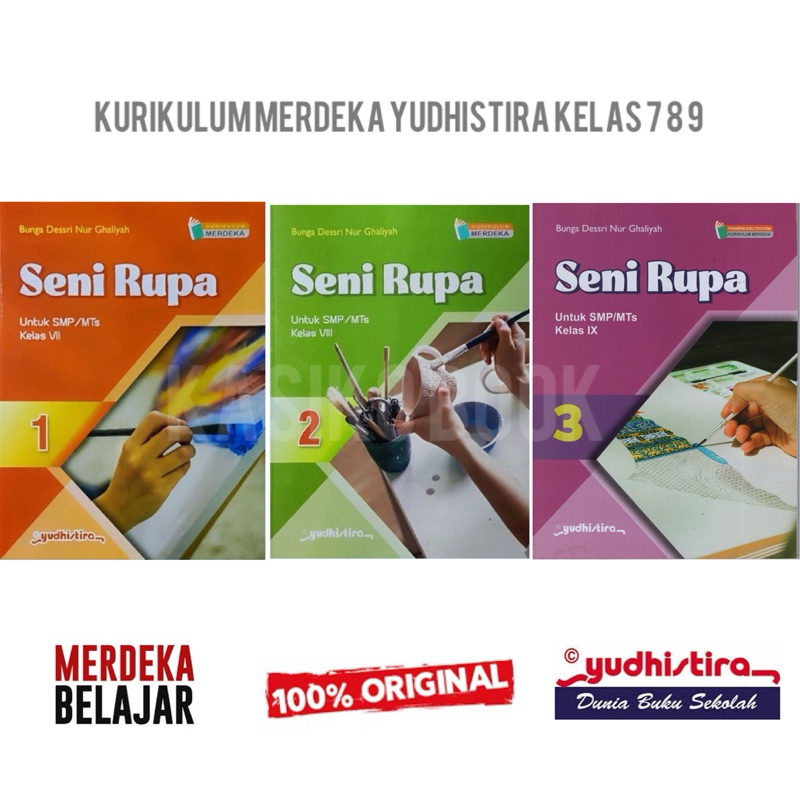 Jual Buku Seni Rupa Kelas 1 2 3 / 7 8 9 SMP MTs Yudhistira Kurikulum Merdeka | Shopee Indonesia
