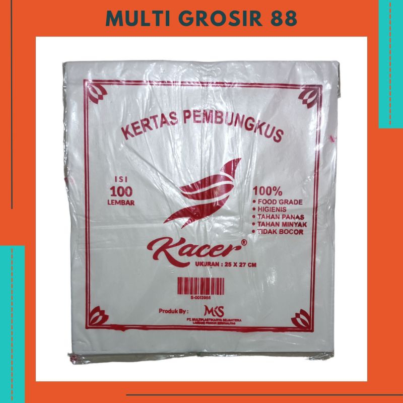 Jual MG88 Kertas Pembungkus Nasi Kfc Kebab Burger Ayam Goreng 25 x 27 isi 100 Lbr | Shopee Indonesia