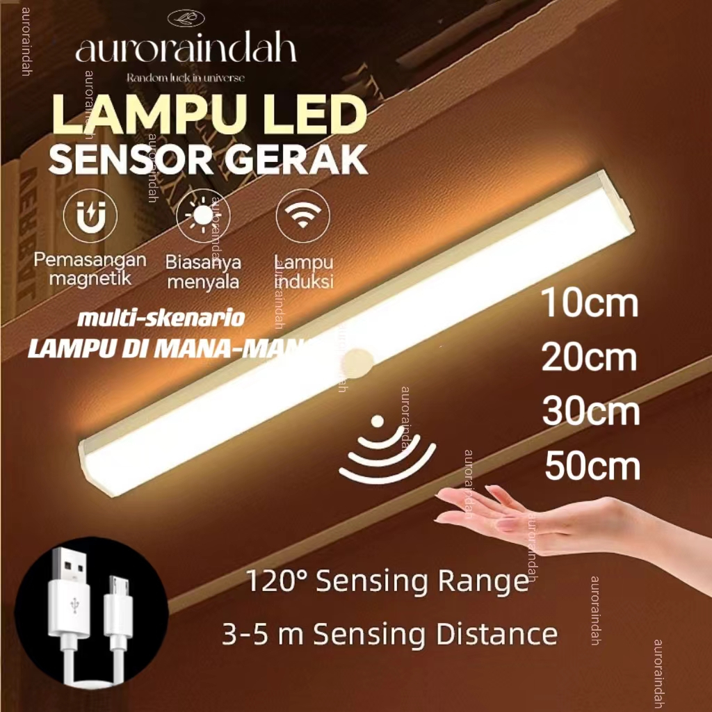 Jual Lampu Sensor Gerak Magnetic Motion Sensor Lampu Stick Panjang LED ...