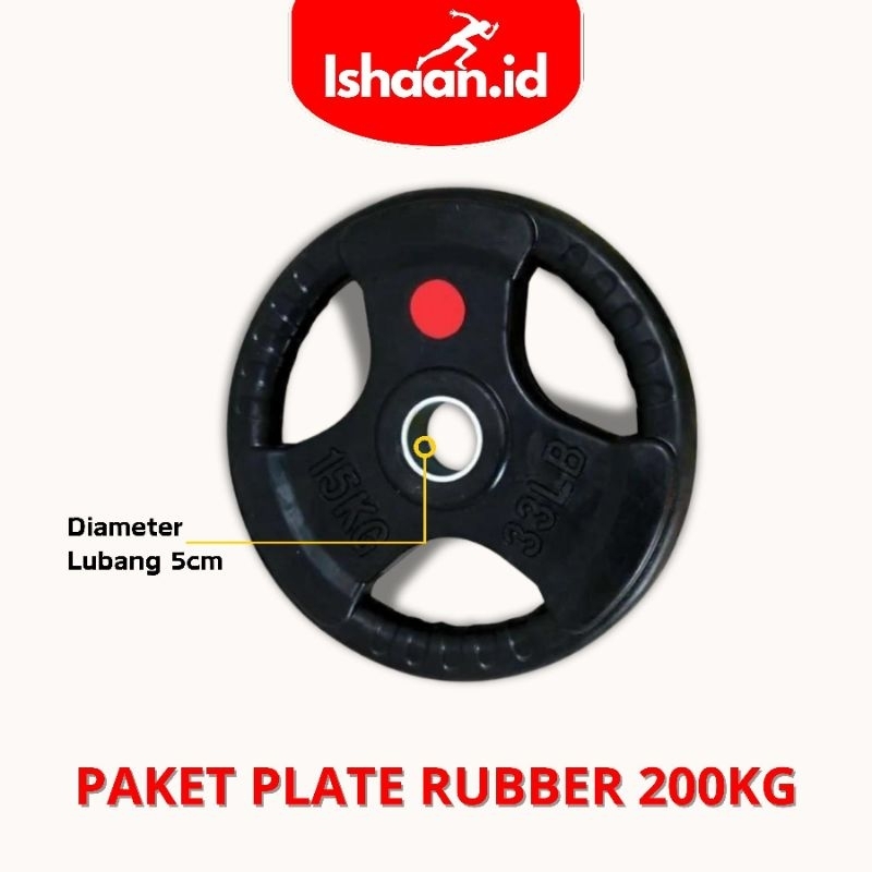 Jual PAKET PLATE RUBBER 200KG plat fitness ruber plate import | Shopee ...