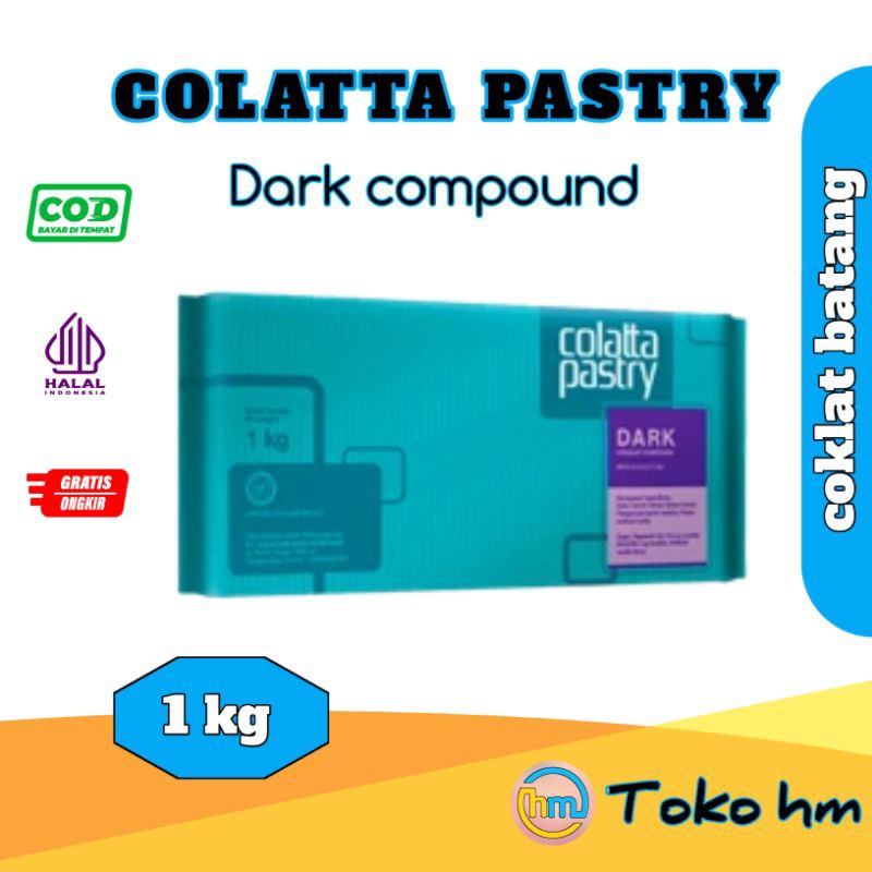 Jual Coklat Batang / Colatta Pastry dark chocolate compound 1kg ...