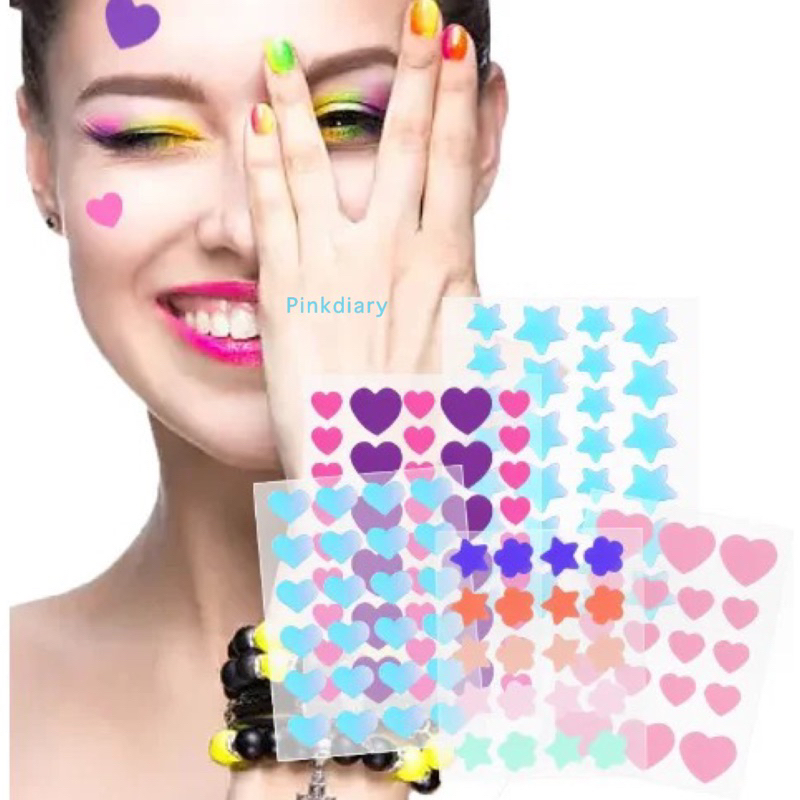 Jual Acne Patch Lucu Bentuk Hati Bintang Sticker Jerawat Invisible ...