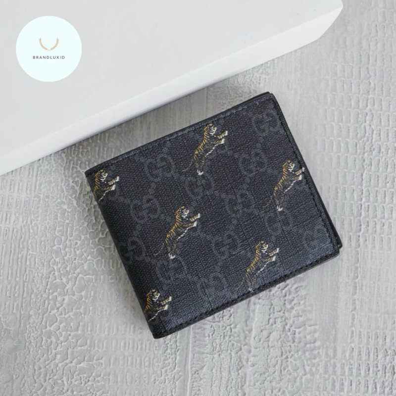 Jual Gucci Jumping Tiger Bifold Wallet all cards in Black | Shopee ...