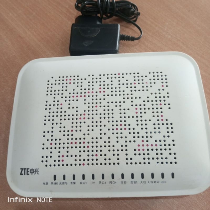 Jual EPON ONU ZTE F460 PLUS ADAPTOR (BUKAN BARU) | Shopee Indonesia