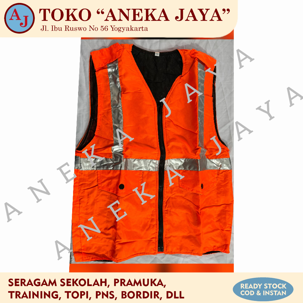 Jual Rompi Parkir Parasut / Rompi Proyek / Seragam Tukang Parkir ...