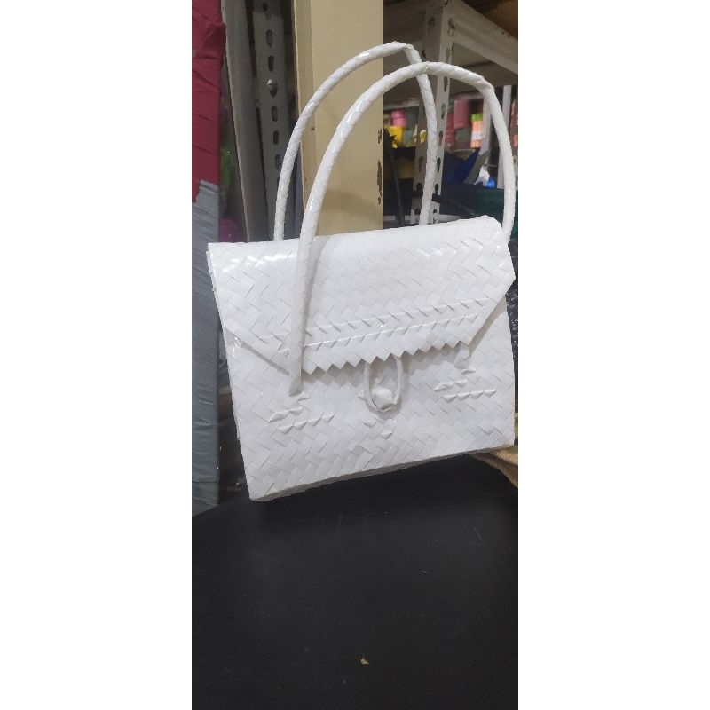 Jual tas anyaman new model selempang bahan plastik kaca isi 1 pcs ...