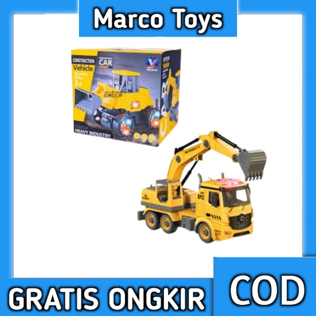 Jual Mainan Kontruksi Vehicle 861-54A-3 Excavator Mainan Anak Excavator ...