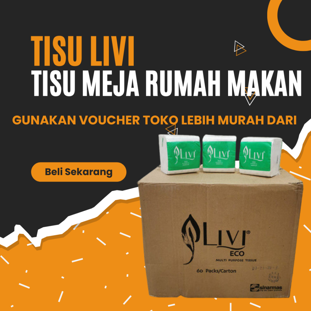 Jual Tisu Meja Rumah Makan Tissue Livi Pop Up Eco Multipurpose 150 ...