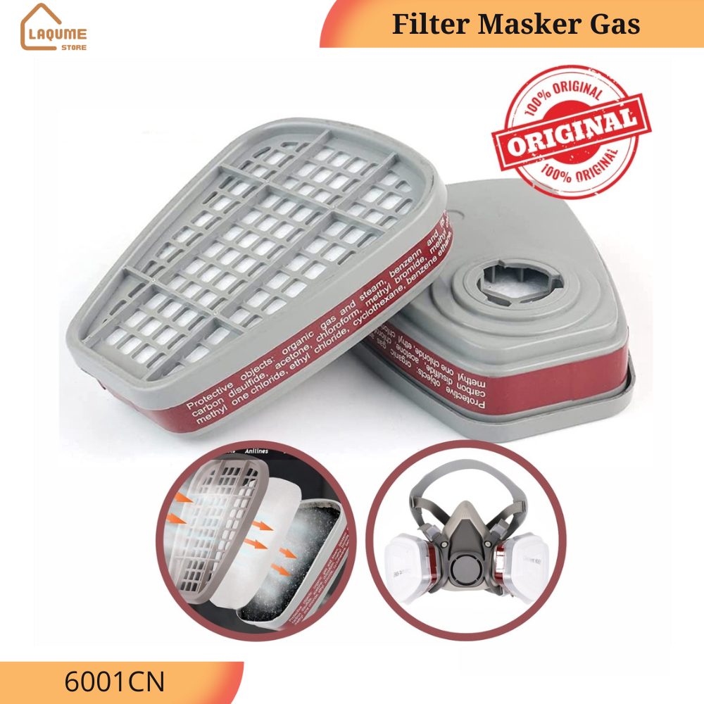 Jual Filter Masker Gas Respirator Organik Industrial Mask 2 PCS ...