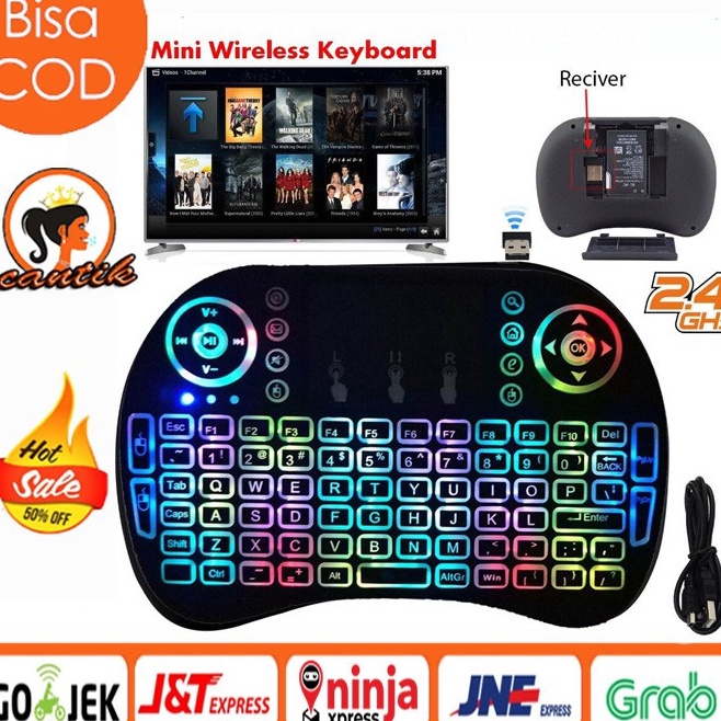 Jual KEYBOARD WIRELESS MINI I8 KEY BOARD FOR PC ANDROID TV BOX | Shopee ...