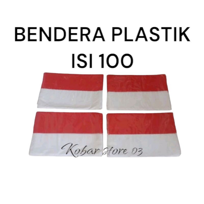 Jual BENDERA PLASTIK ISI 100 BENDERA MERAH PUTIH HARI KEMERDEKAAN RI ...