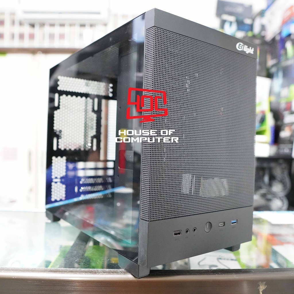 Jual ENLIGHT CASE PC A1 MINI TOWER 2 SIDE TEMPERED GLASS M-ATX MESH ...