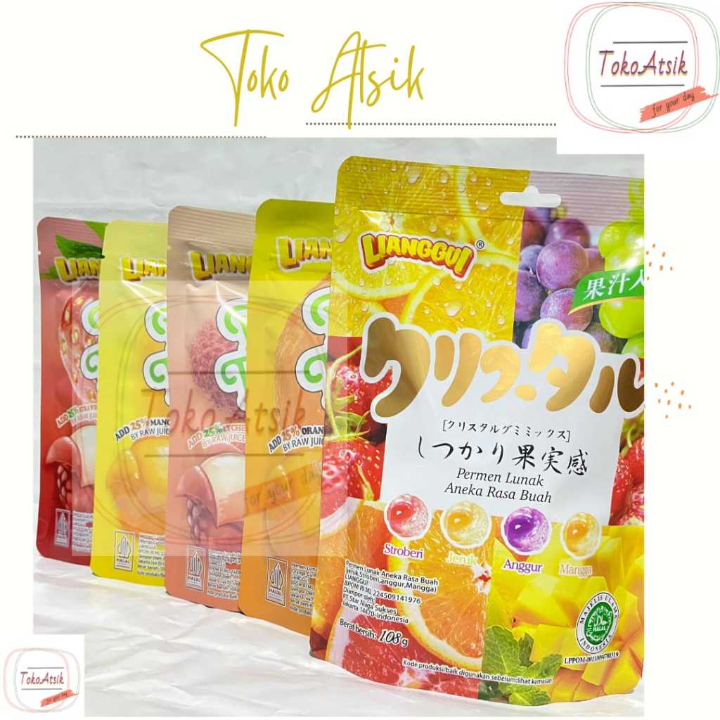 Jual Lianggui Peeled Fudge 108g Permen Lunak Rasa Jeruk Strawbery ...