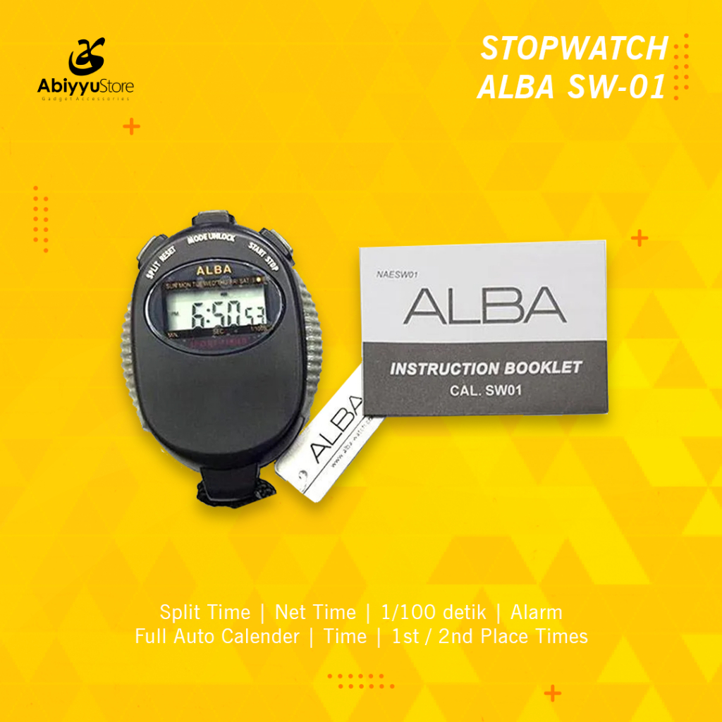 Jual Stopwatch Alba SW01 Stop Watch Alba SW-01 Alat Timer Pengukur ...