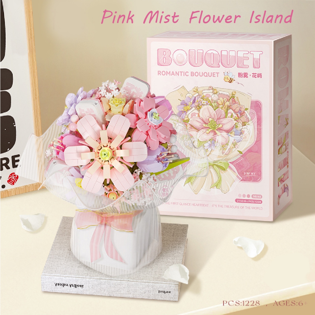 Jual Block City- WLC Beauty of Flower Puzzle Block Brick Balok Susun ...