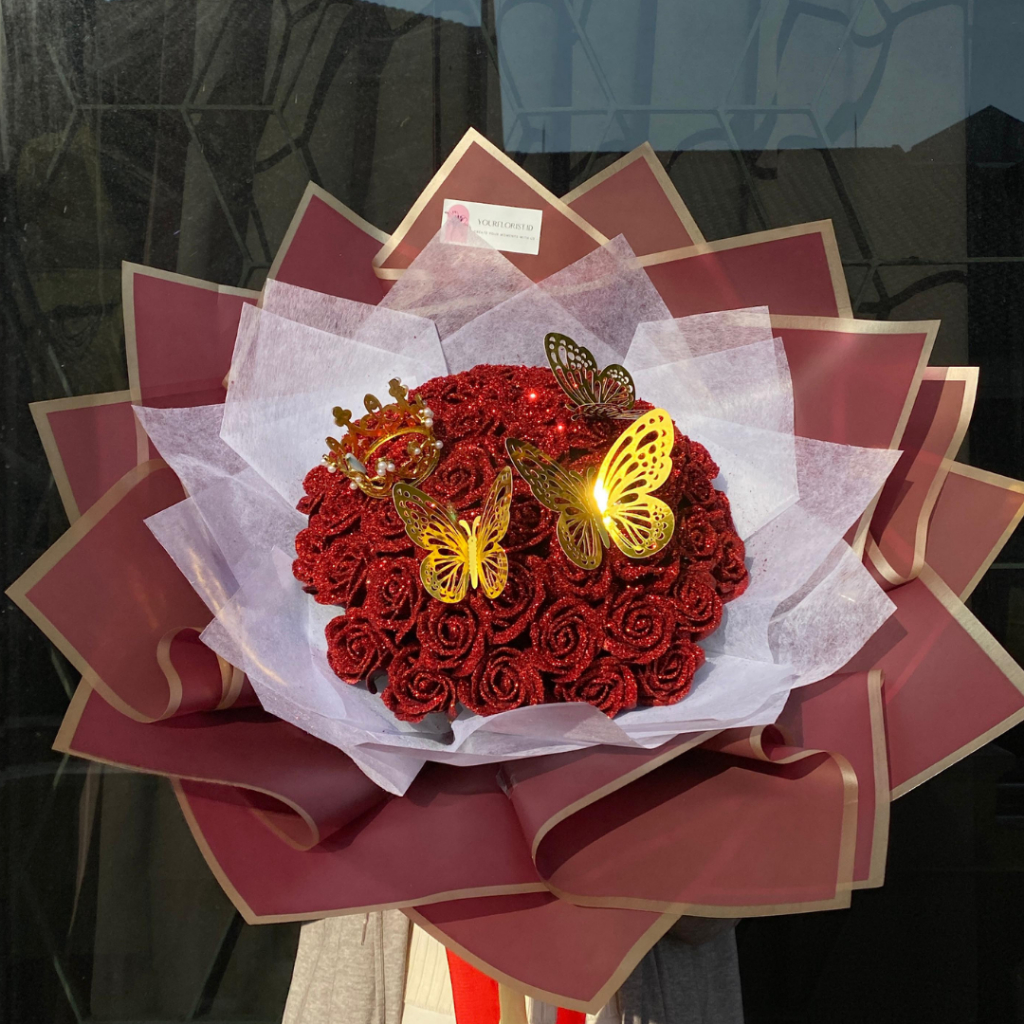 Jual [ROSELY GLITTER BOUQUETS] - Buket Bunga Gliter Unik Preminum ...
