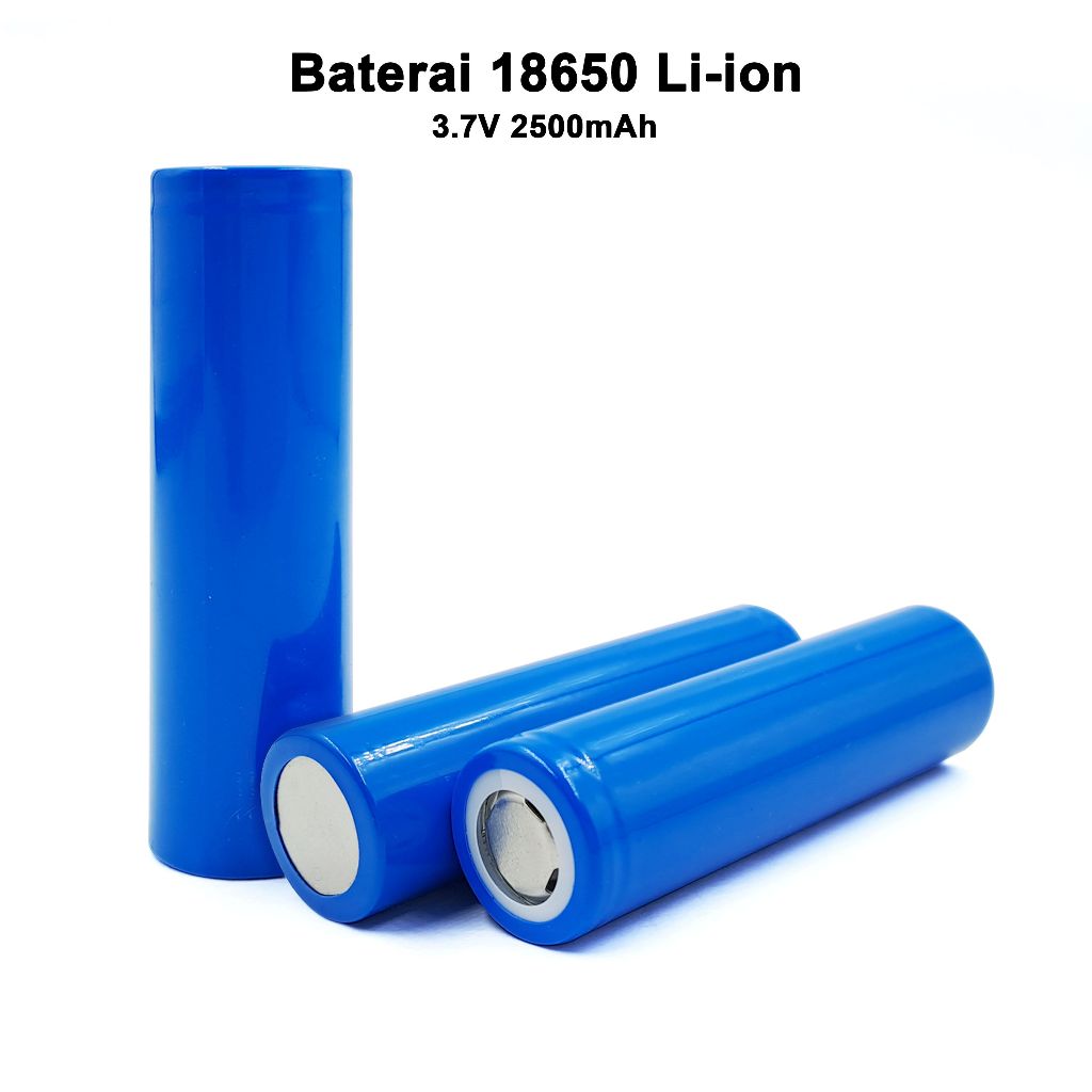 Jual Batterai/ Batery 18650 biru 3.7v 1200 mAh rechargeable lithium Li ...