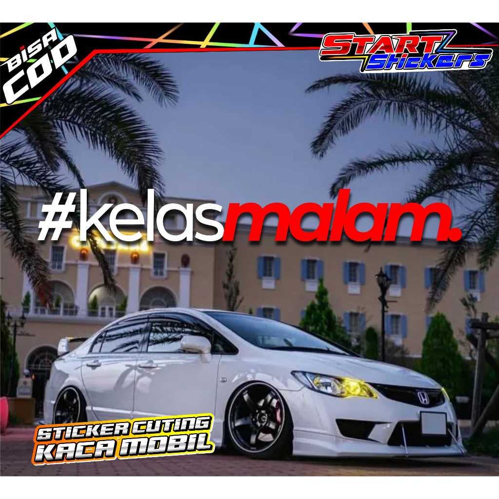 Jual STIKER CUTTING KACA MOBIL MODEL KELAS MALAM / STICKER VARIASI ...