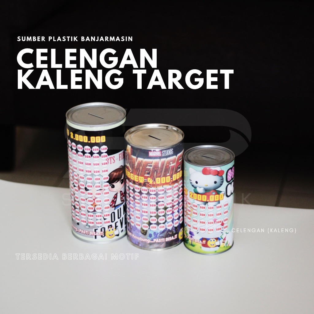 Jual Celengan Kaleng Target Viral Tabungan Masa Depan Varian Motif ...