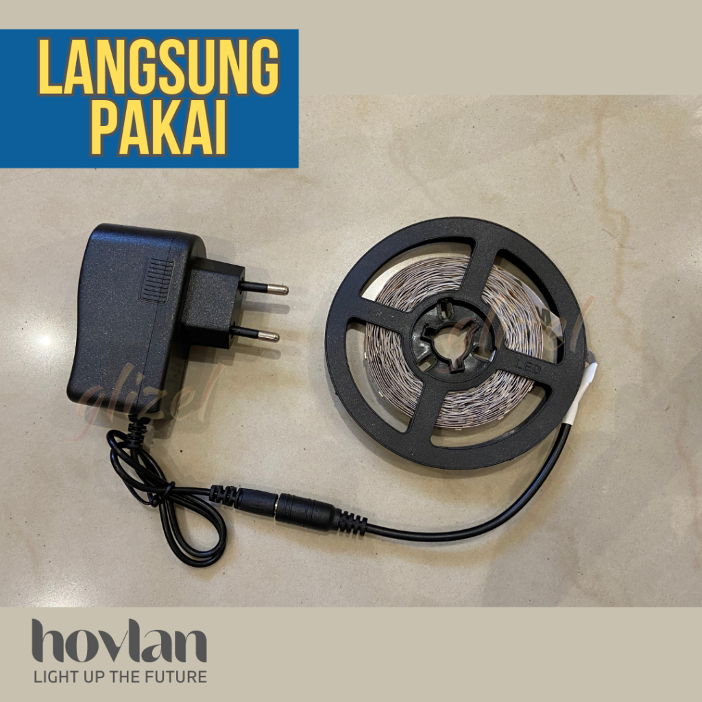 Jual Paket Led Strip 2835 SMD 60 Mata 12V + Adaptor Lampu Flexible Pita ...