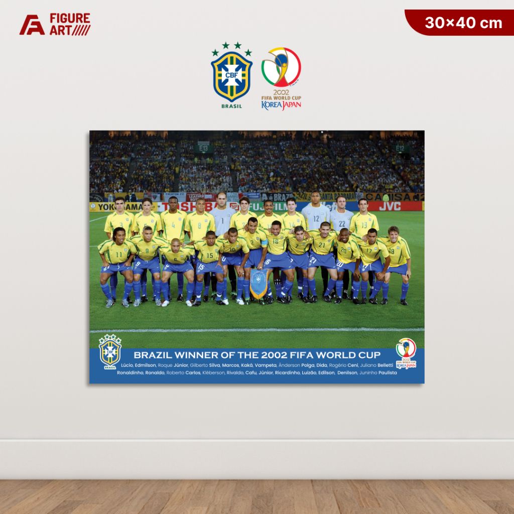 Jual Poster Kayu Starting Line Up Timnas Brazil Final Juara FIFA WORLD ...