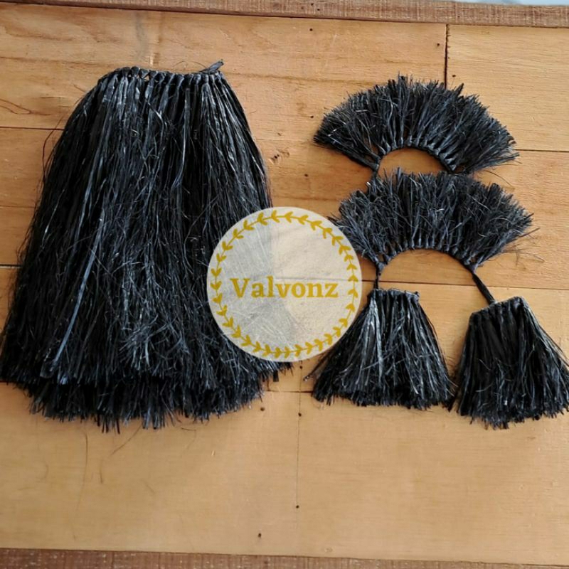 Jual rok rumbai tali rafia anak TK SD Hand made size S / rumbai papua ...