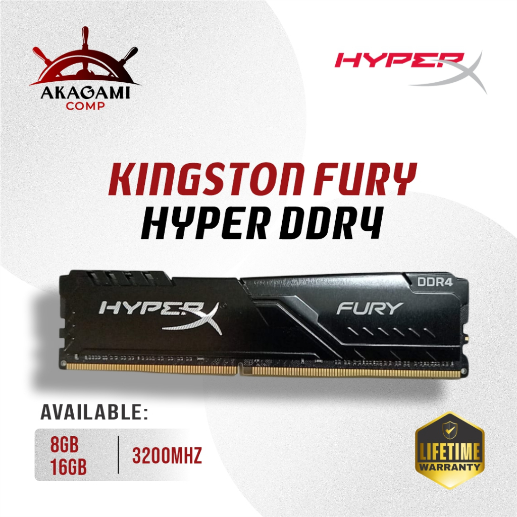 Jual Memory RAM KINGSTON HyperX fury 8GB/16GB DDR4 3200Mhz PC25600 ...