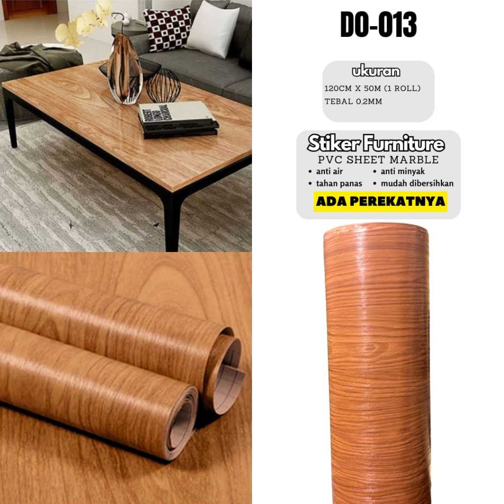 Jual PVC SHEET (Sudah ada Lem)//Deco Sheet pelapis furniture/ sticker ...