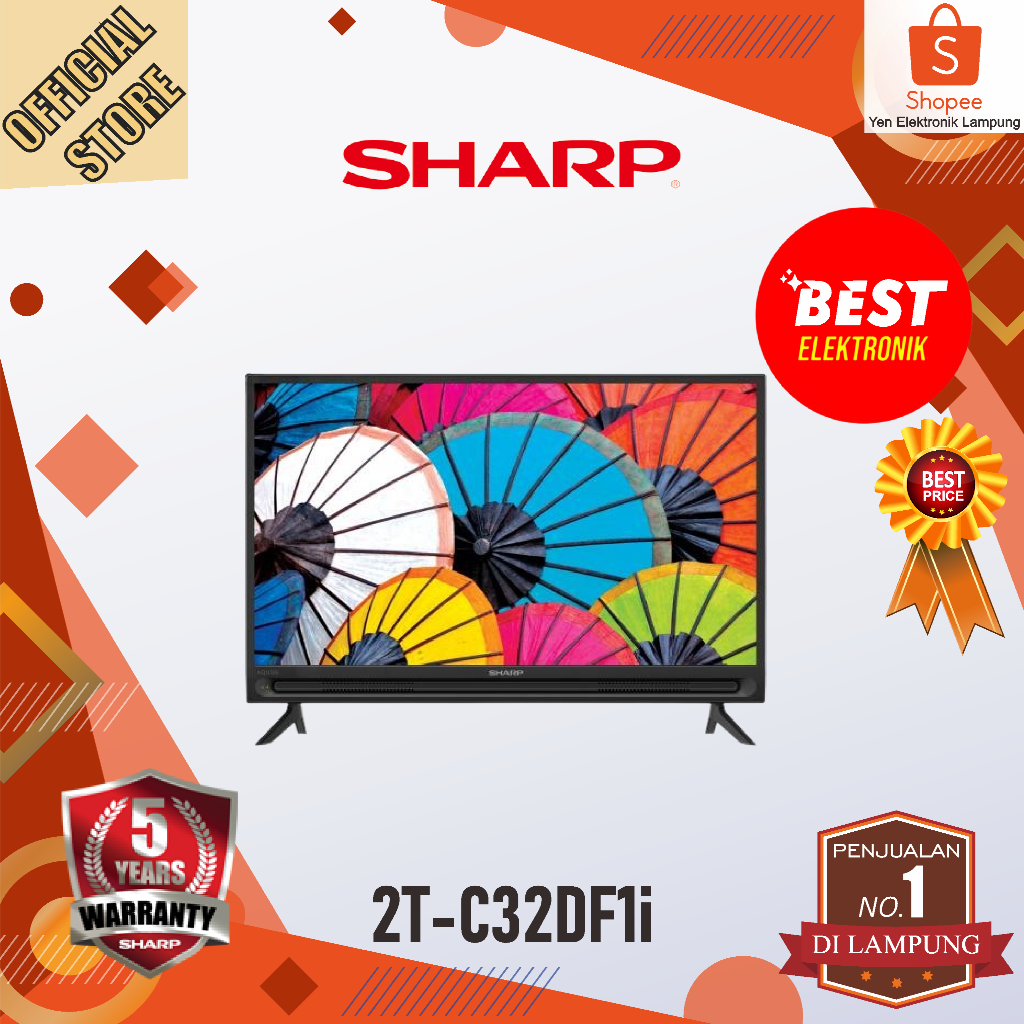 Jual TV SHARP 2T C32DF1I EasySmart OS Garansi Resmi 5 tahun | Shopee ...