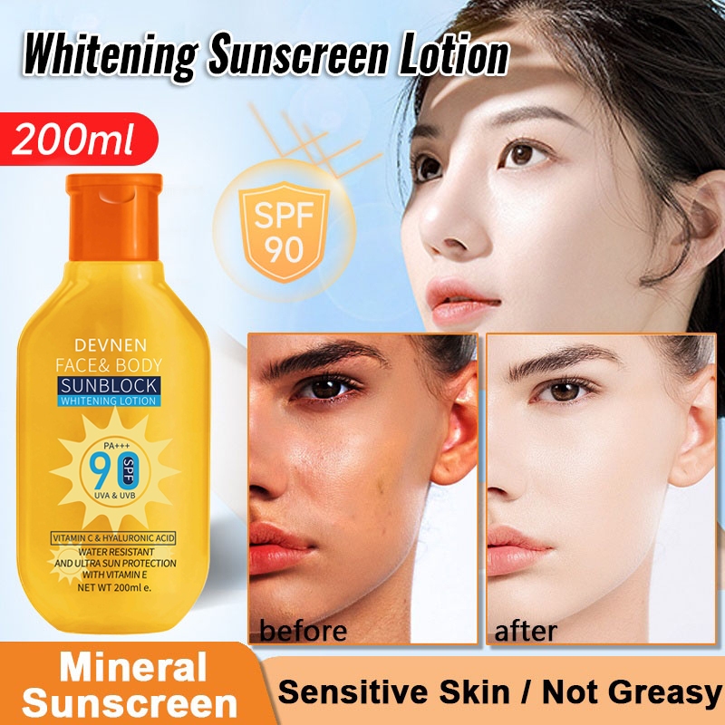 Jual Glowing Up Sunscreen Lotion SPF 90 PA+++ 200g Kapasitas besar ...