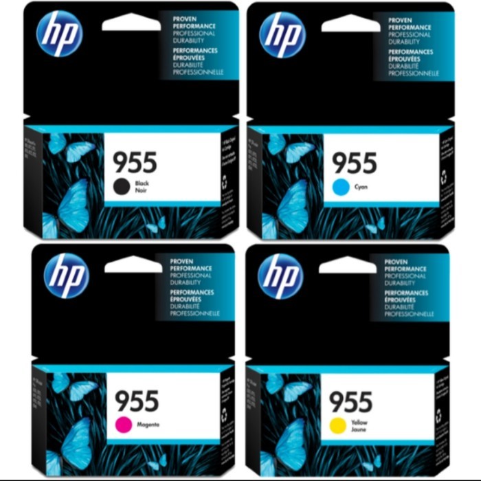 Jual Cartridge HP 955 Tinta Printer Ink Black Cyan Magenta Yellow Hitam ...
