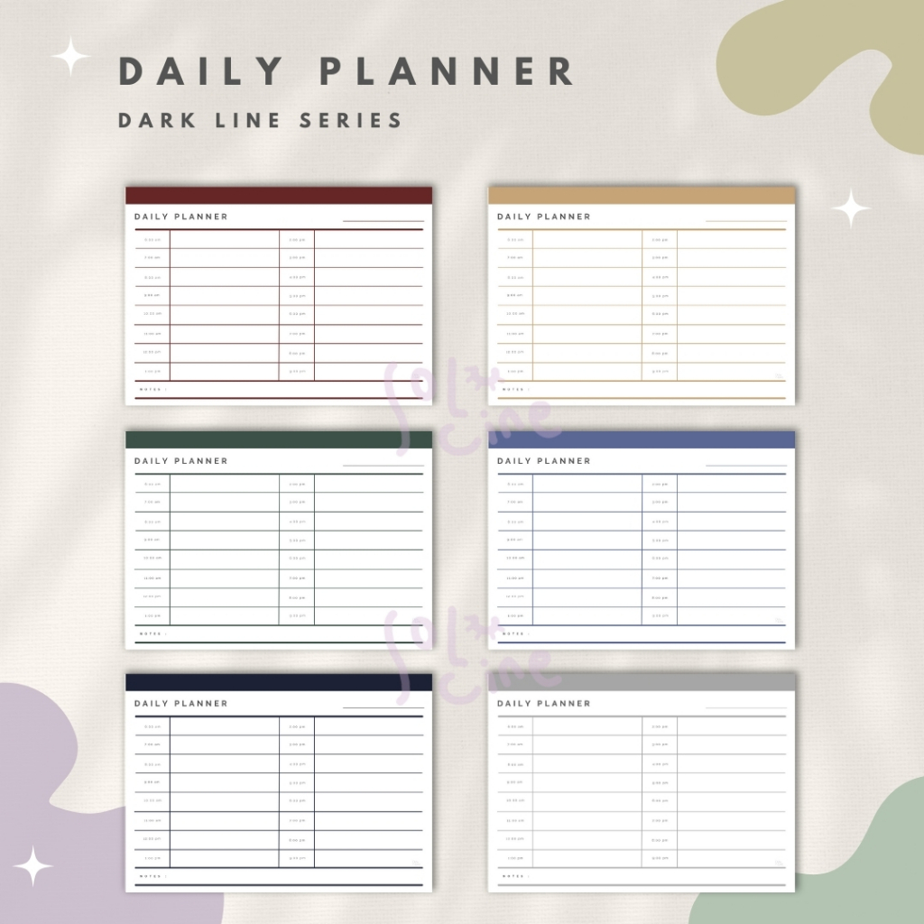 Jual Daily Planner / Wall Planner - Dark Line Series | Shopee Indonesia