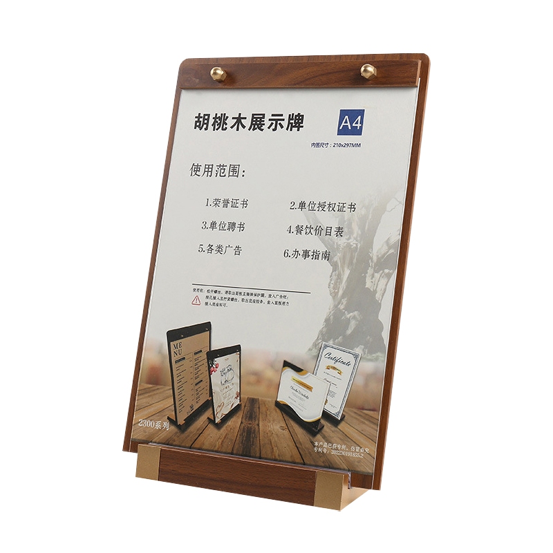 Jual Stand Menu Display Stand Wood Base Wood Sign Holder | Shopee Indonesia