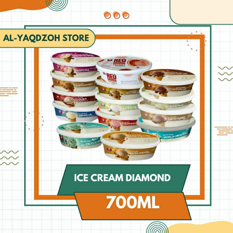 Jual Ice Cream Diamond 700ml | All Variant Rasa | Shopee Indonesia