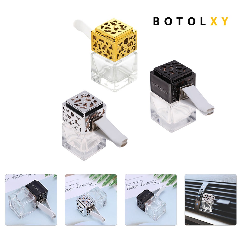 Jual Botol Parfum Mobil Kaca Tebal Car Diffuser KOTAK - Air Vent Clip ...