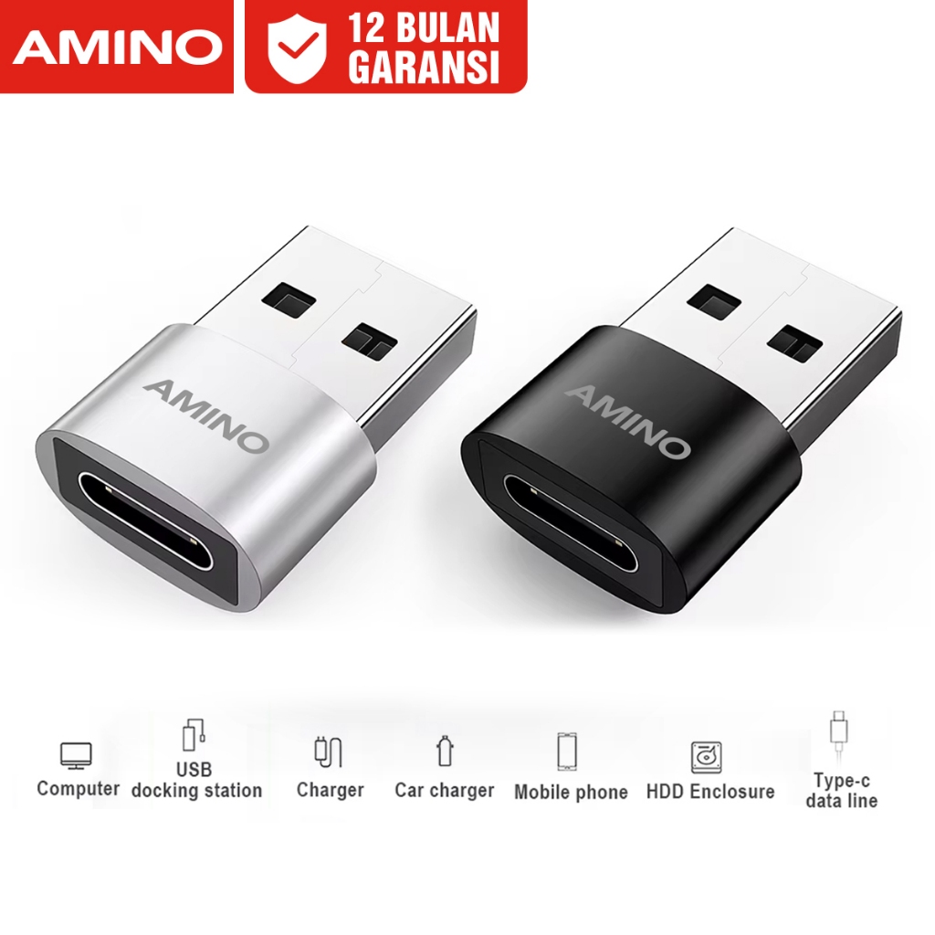 Jual AMINO OTG Connector TYPE C TO USB 3.0 Adapter Converter Fast Data ...
