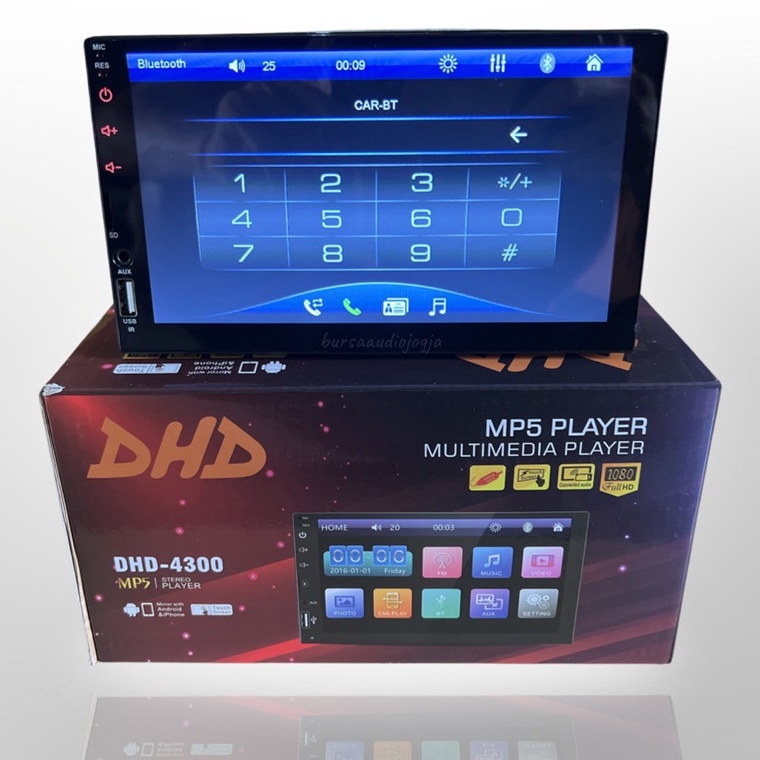 Jual KODE M17T DHD 43 Head Unit Double din Deckless body panjang 7 inch ...