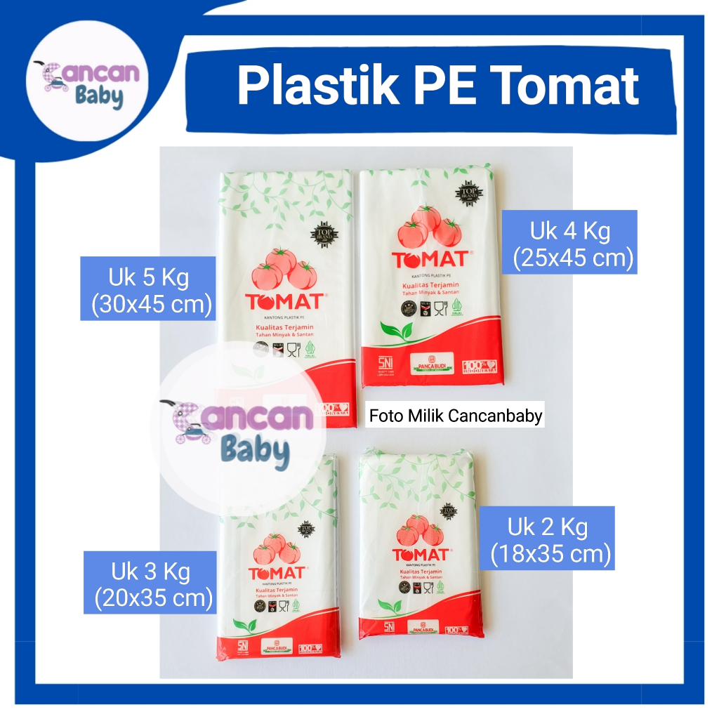 Jual Plastik PE Tomat 2 3 4 5 kg Bungkus Makanan 18x35 20x35 25x45 ...