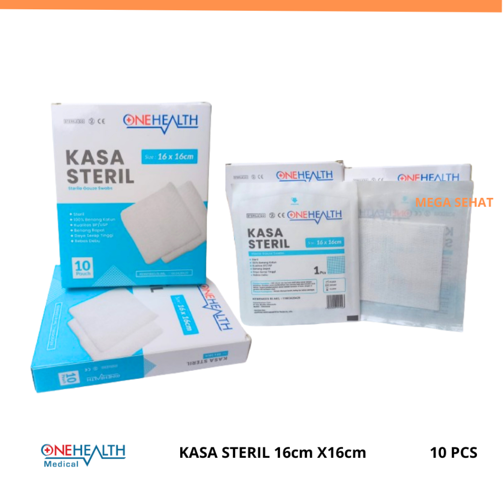 Jual Kasa Steril 16cm X 16cm Onehealth Kasa Perban Penutup Luka 1 box ...