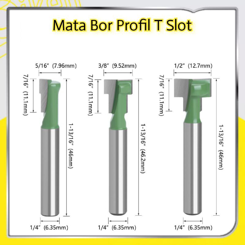 Jual Mata Profil Kayu T Slot - T slot Router Trimmer Bit | Shopee Indonesia